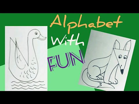 How to draw with Alphabets || Easy drawing Ideas || How to draw with ...
