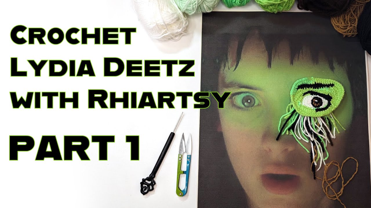 Freeform crochet portrait - Lydia Deetz Beetlejuice Tutorial - part 1 ...