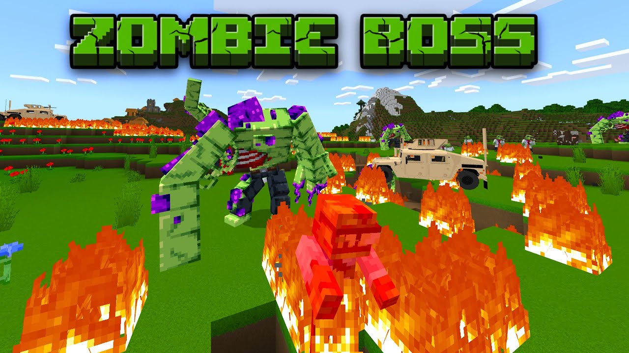 🧟‍♂️ Defeat the Zombie Boss in Minecraft with the Zombie Boss Add-on! ⚔ ...