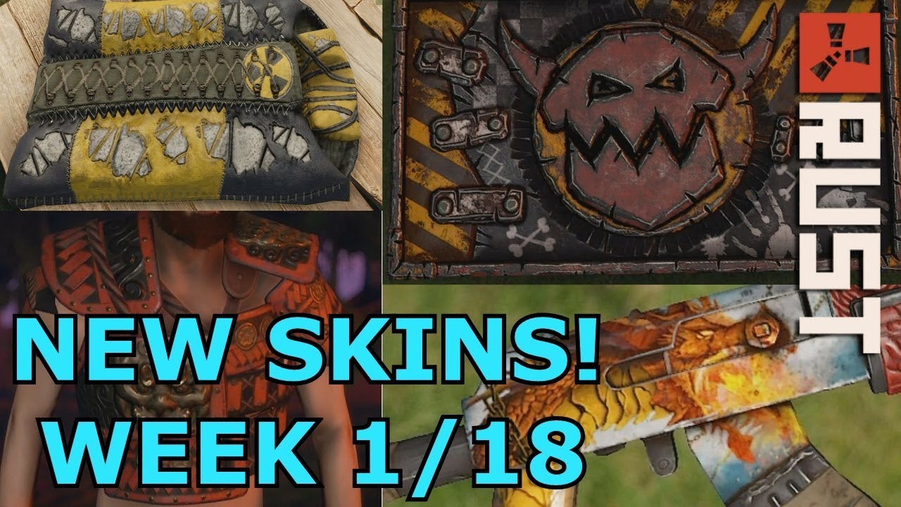 RUST: 12 New Skins! Golden Drake Ak47, Phoenix Crossbow, Scrapper, and More! (Week 1/18) - YouTube
