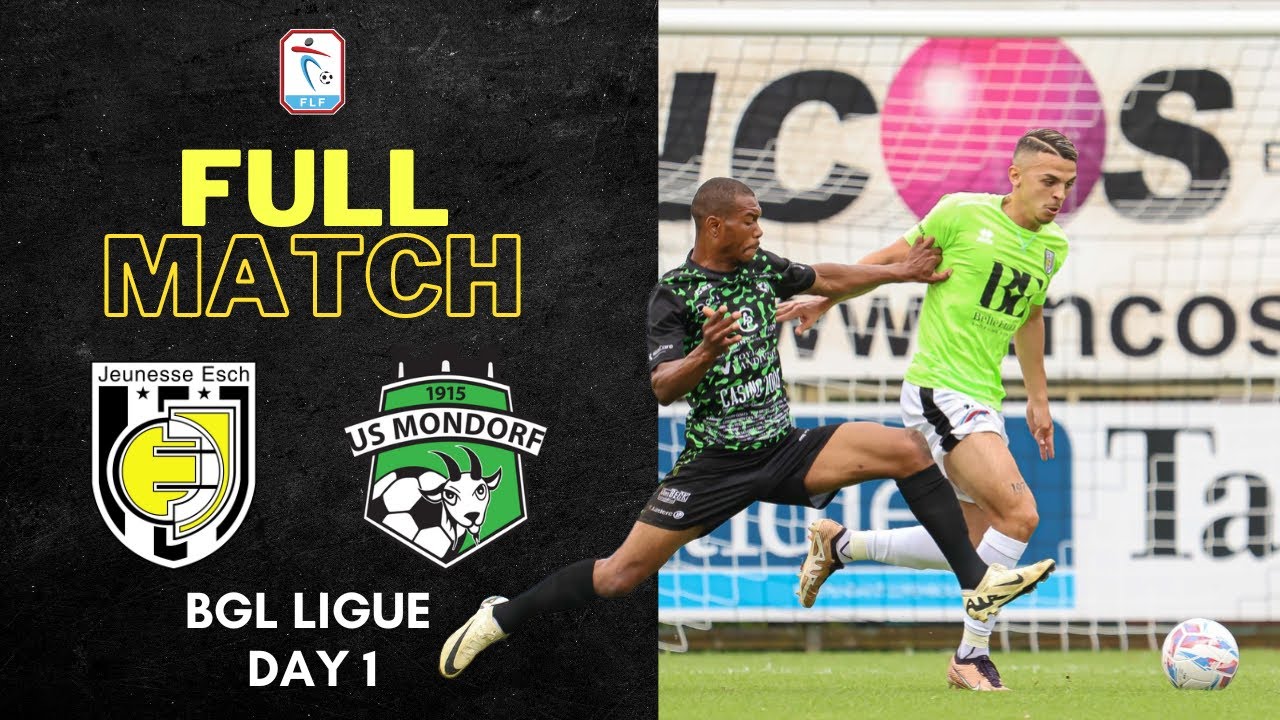 BGL Ligue 24/25 Day 1 - Jeunesse Esch vs US Mondorf - YouTube