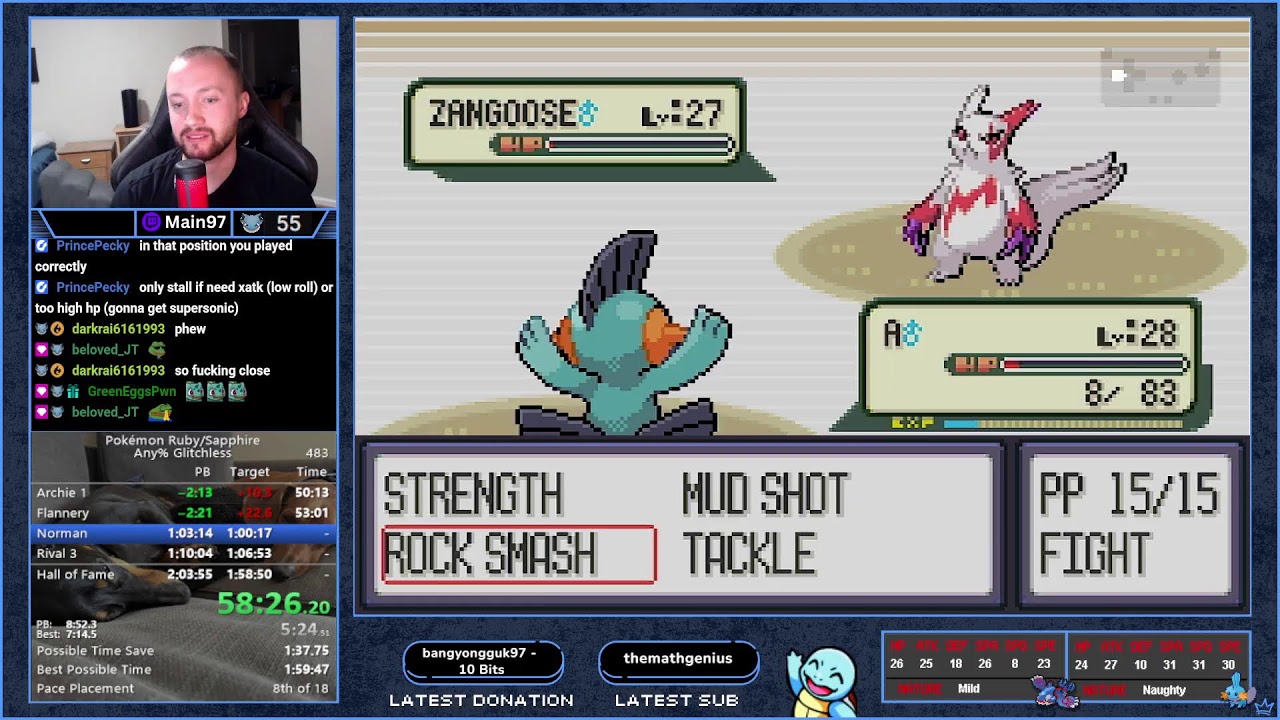 Pokemon Sapphire Any% Glitchless Speedruns - YouTube