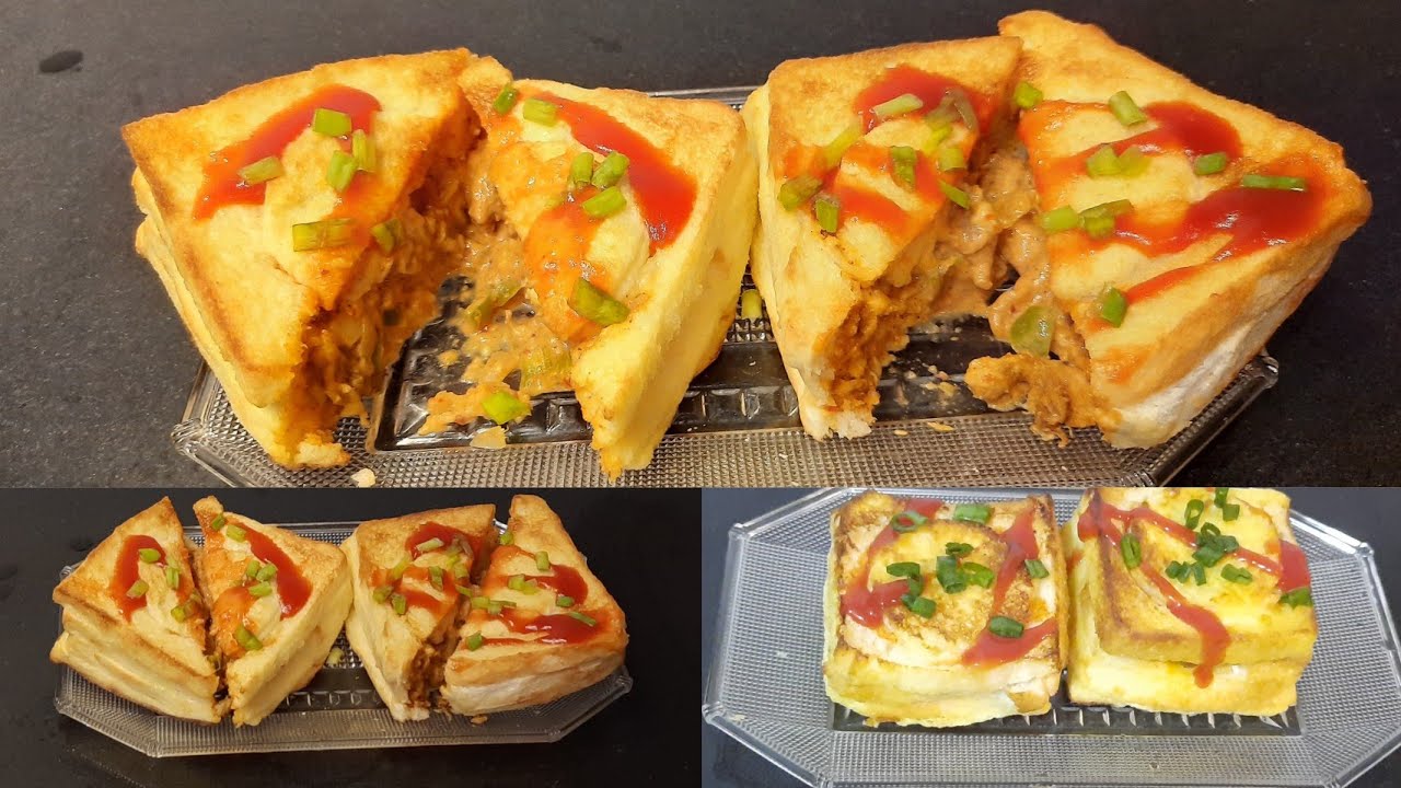 chicken and cheese lava sandwich (unique recipe) for sandwich lovers ...