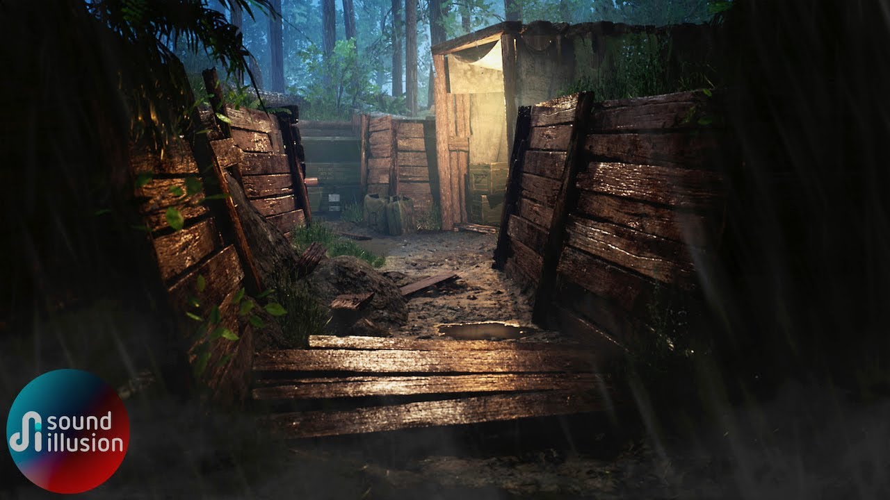 Your Sleeping In The Trenches During A Thunderstorm | WW2 Ambience ...