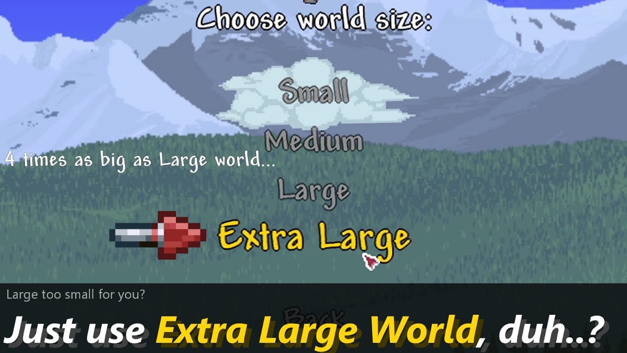 This Terraria world is really LARGE ─ Can you survive in the "Extra ...