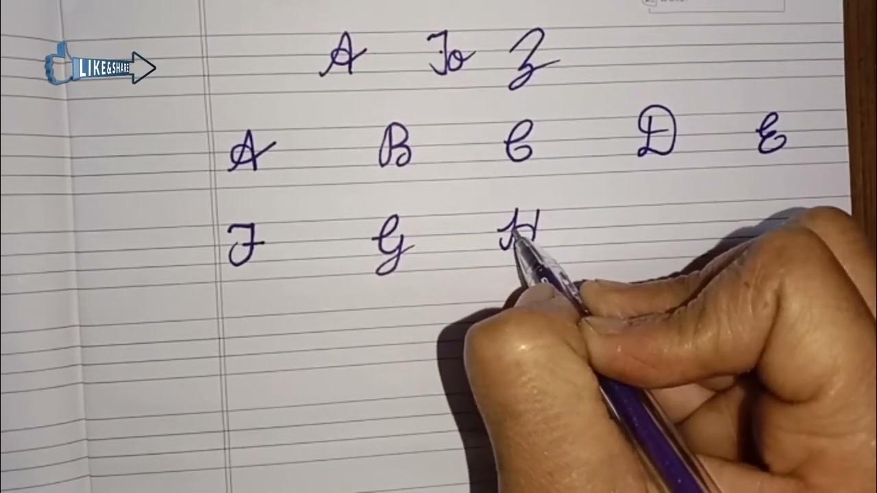 cursive writing|capital cursive ABCD|cursive ABCD|how to learn ...
