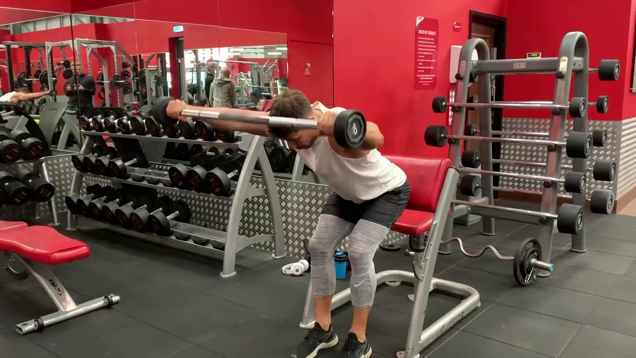 Barbell Front Raise Mechanical Drop Set - YouTube