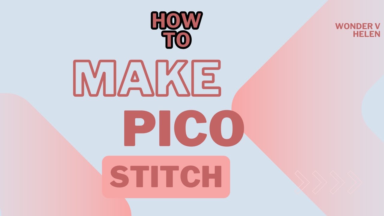 How to Make crochet Pico Stitch - YouTube