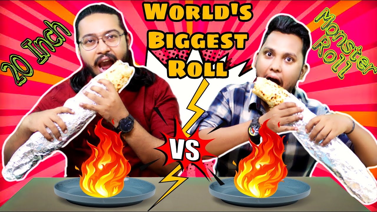 World's Biggest Chicken Roll Challenge (6000 Calories) | Chicken Roll ...