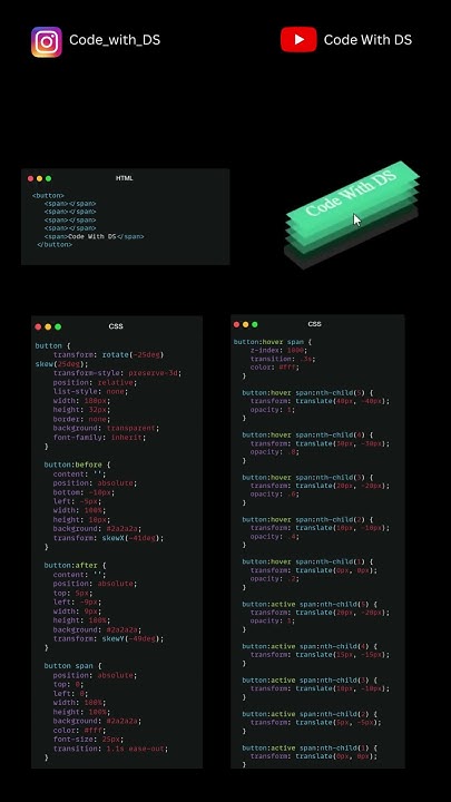|| CSS Button Hover || HTML || CSS || #coding #css #shorts #1 - YouTube