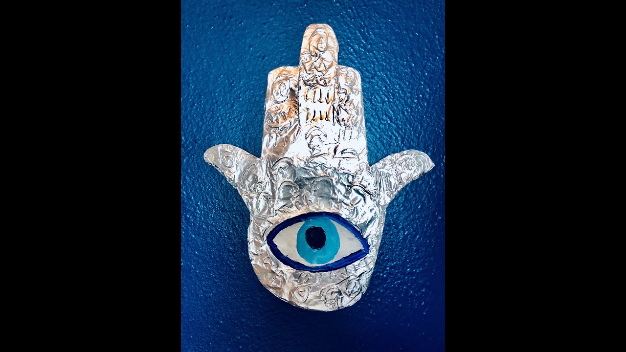 At Home Project - Beautiful Foil Hamsa - YouTube