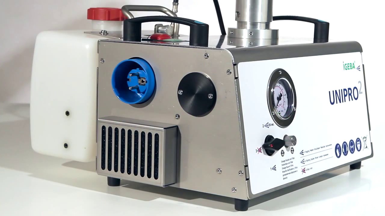 ULV Generator, Cold mist with small drops, Igeba UNIPRO 2 - YouTube