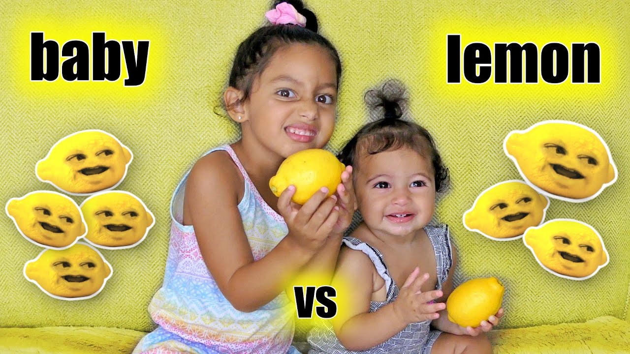 FAMILY BABY vs LEMON challenge *CUTEST SOUR FACE* - YouTube
