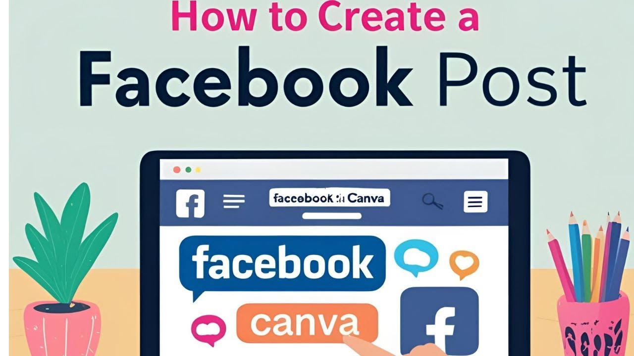 How to Create a Facebook post using Canva - YouTube