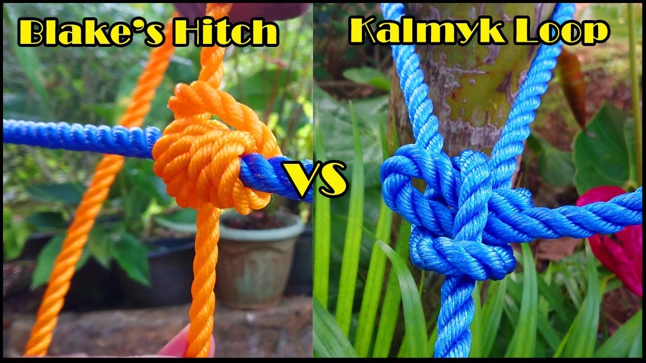 Blake’s Hitch VS Kalmyk Loop | How to Tie the Blake’s Hitch And Kalmyk ...