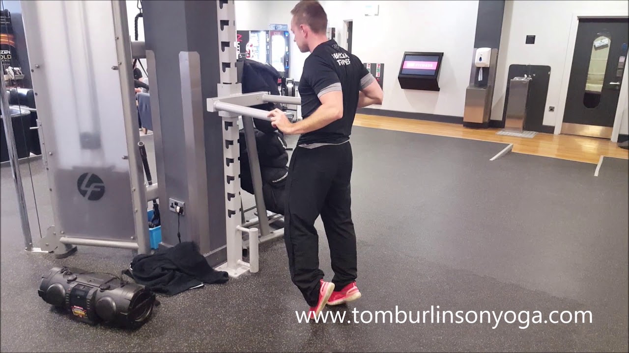 assisted single leg calf raise - YouTube