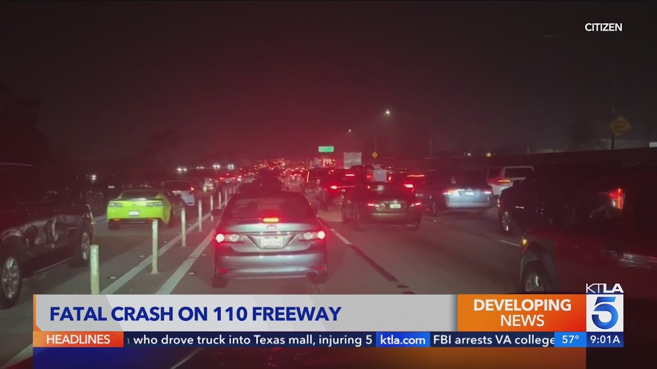 Out-of-service Metro bus involved in fatal crash on 110 Freeway in Los ...