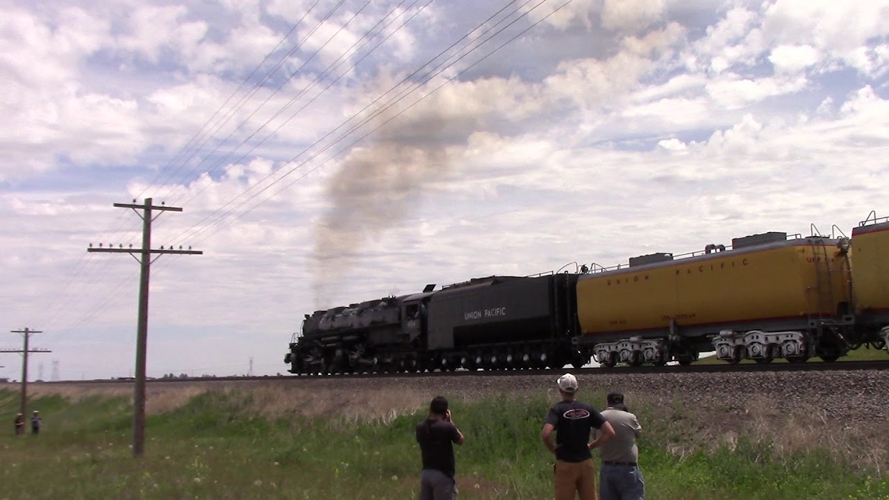UP 4014 Big Boy Pulls Freight Beginning Midwest Excursion - YouTube