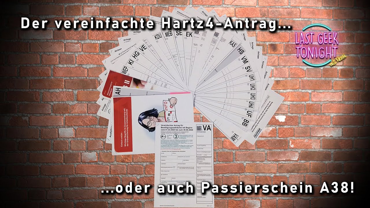Der vereinfachte Hartz4-Antrag oder Passierschein A38 - Last Geek ...