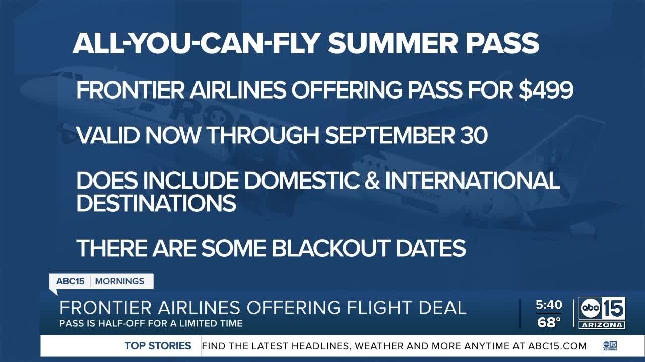 Frontier Airlines announces All-You-Can-Fly Pass for $499 - YouTube