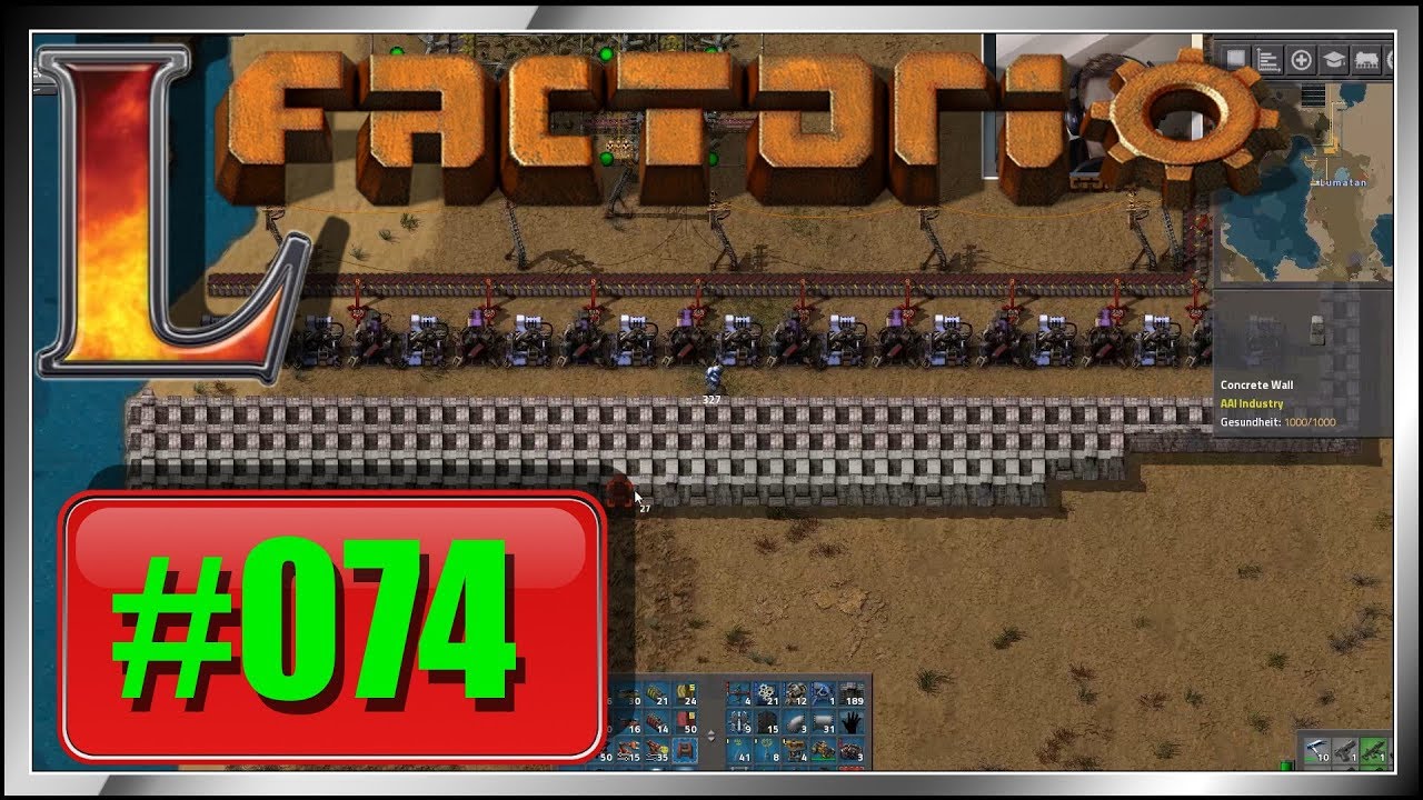 ⚙️ EXTRA dicke Mauern ⚙️ Factorio Modpack Folge 074 | Let`s Play Deutsch - YouTube