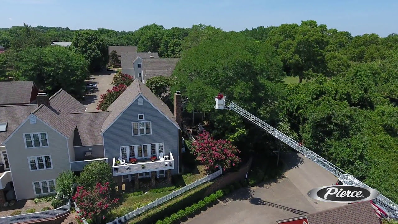 110' Pierce HD Aerial Platform Demo - YouTube