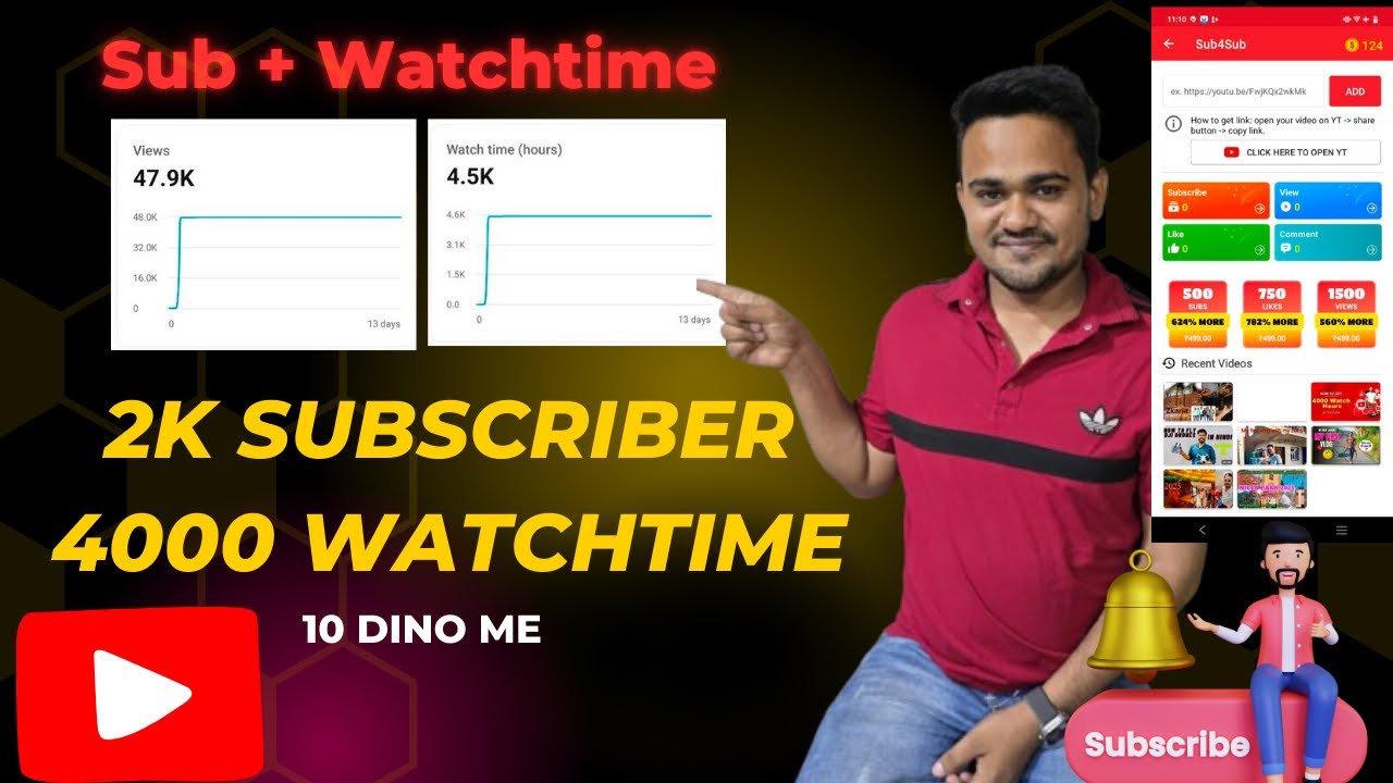 1000 Subscribers Free me Complete kare | How to Complete 1000 ...