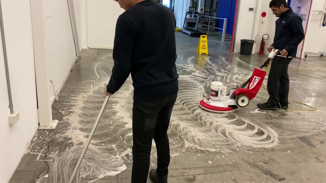 Studio Clean Sydney / Commercial studio floor scrubbing Sydney - YouTube