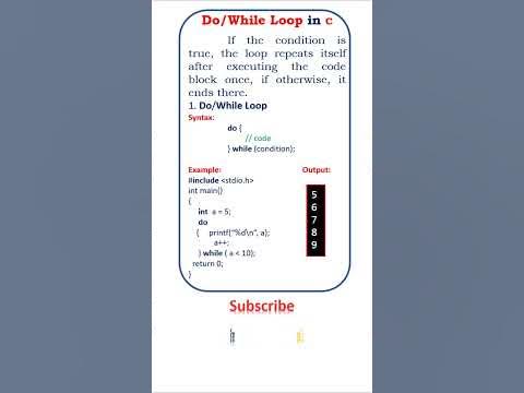 do while loop in c@ensolutions5210 #en #continue #continuestatement #dowhileloop - YouTube