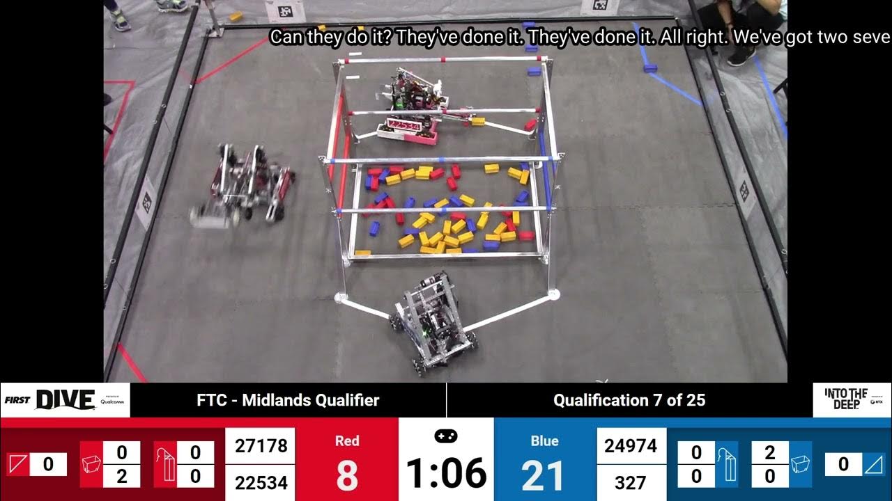 SC FTC 2024-2025 Midlands Qualifier - Qualifications Match 7 - YouTube