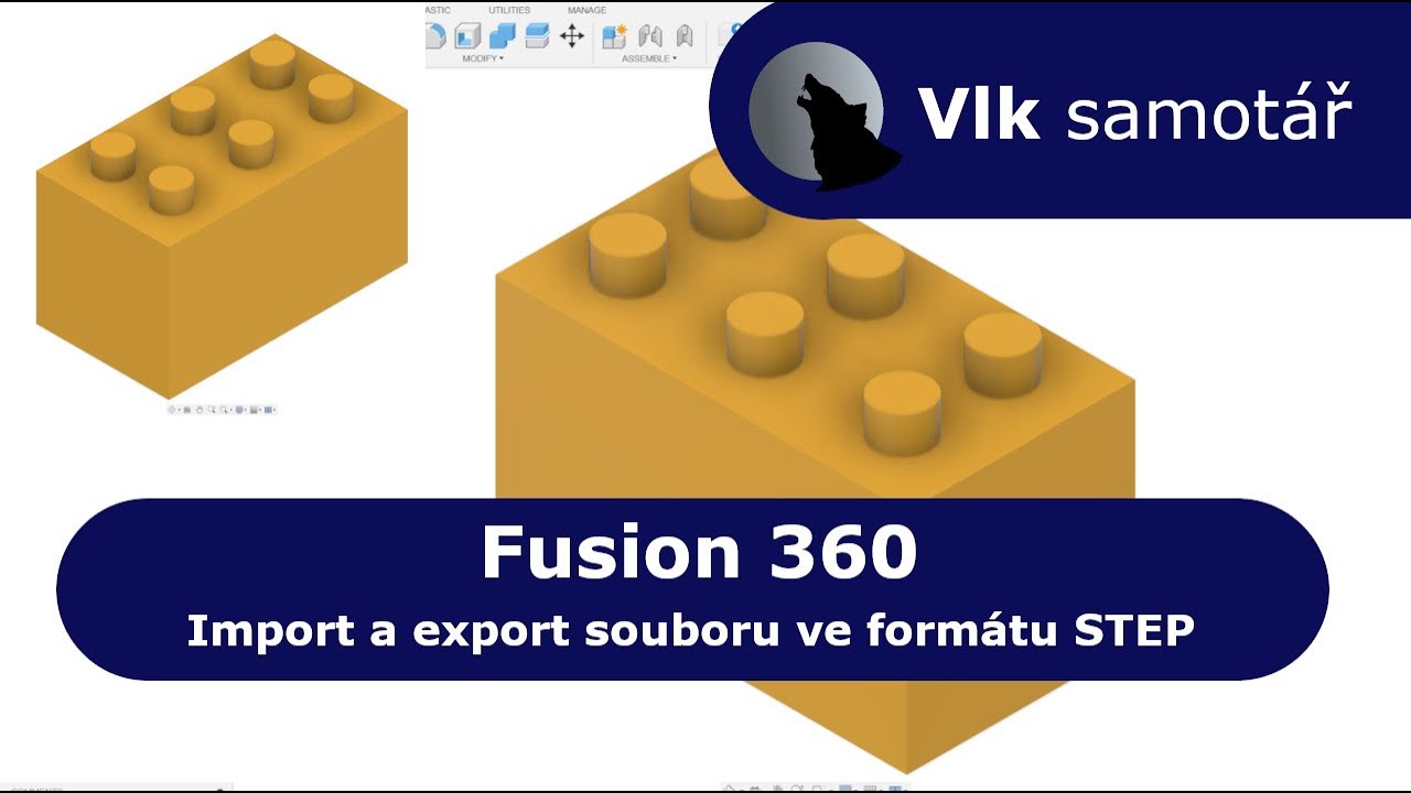 Fusion 360 - Praktické okénko - Import a export souboru ve formátu STEP ...
