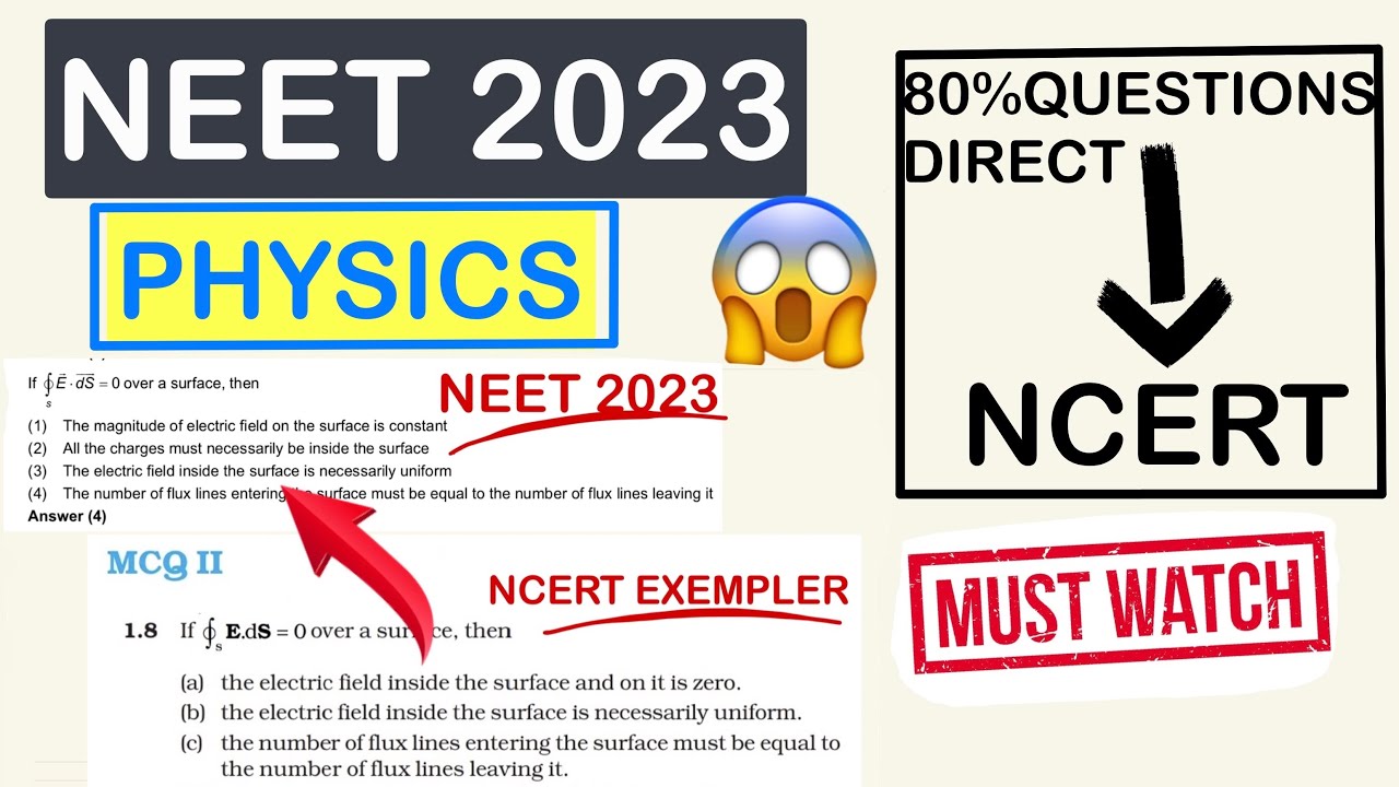 All NCERT Questions that came in NEET 2023 PHYSICS🔥||NCERT EXEMPLAR|| # ...