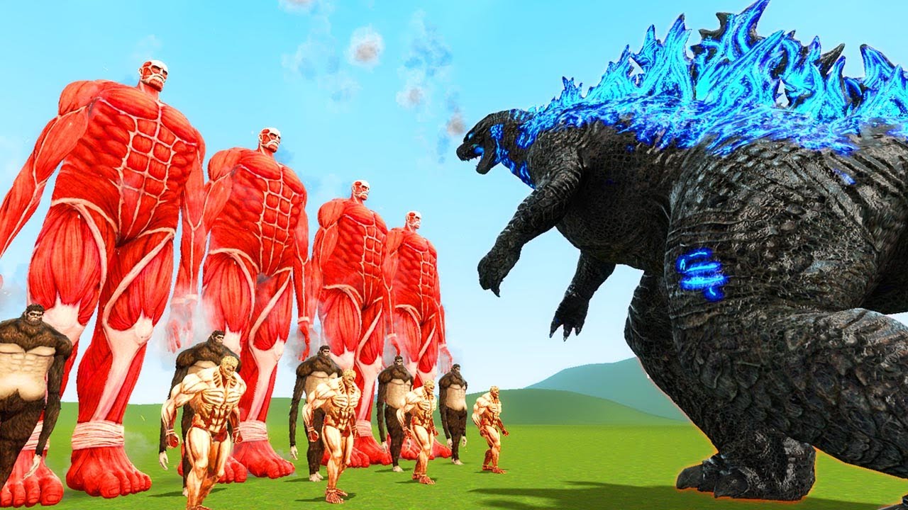 GODZILLA FIGHT ALL TITAN!! | In Garry's Mod - YouTube