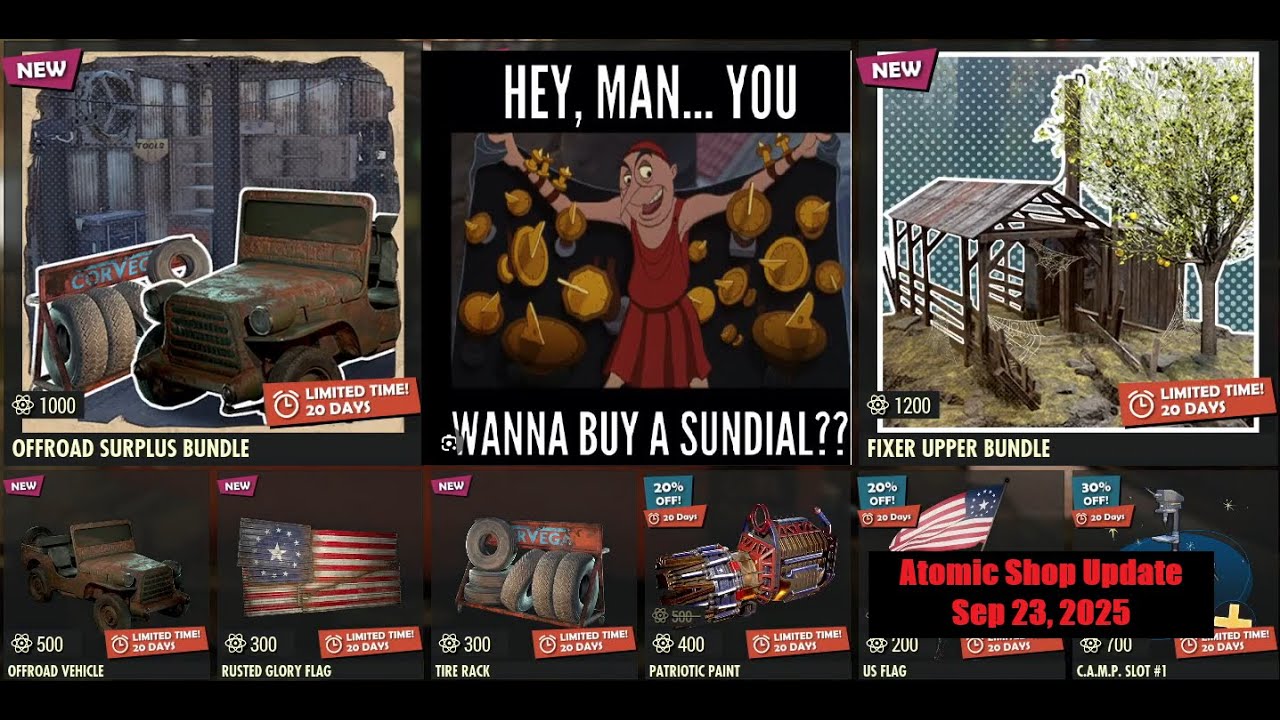 🚙 Fallout 76 Atomic Shop Update | Offroad Surplus Bundle – Rusty ...