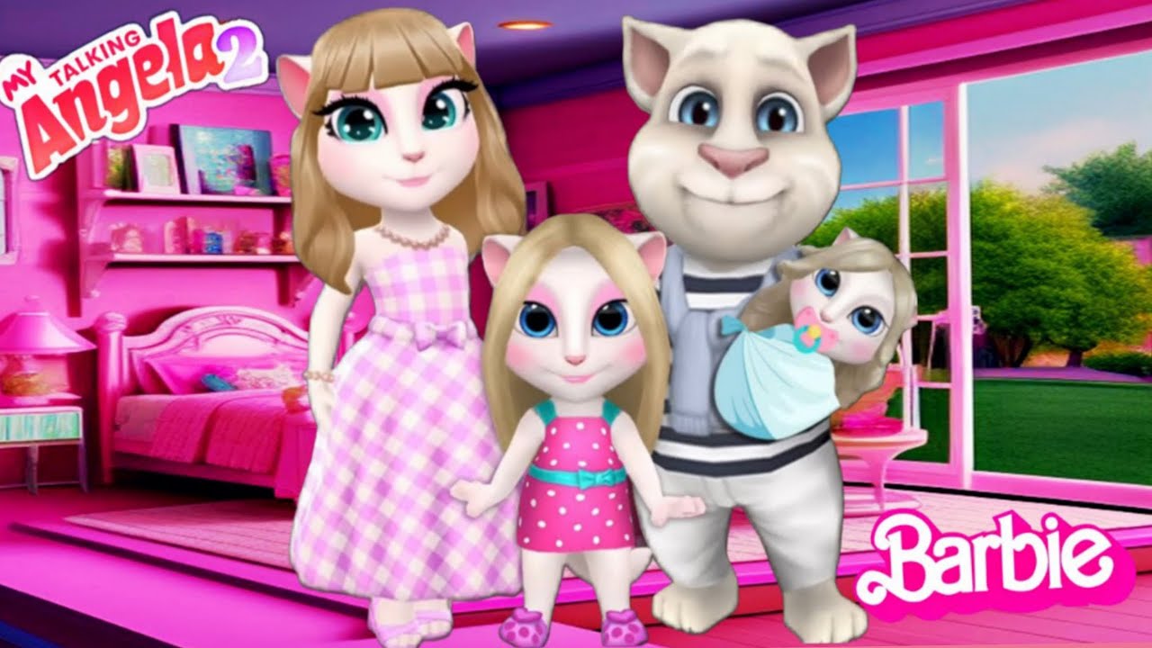 My talking Angelaʼm 2 and Talking Tom with daughter Cosplay Makeover ...