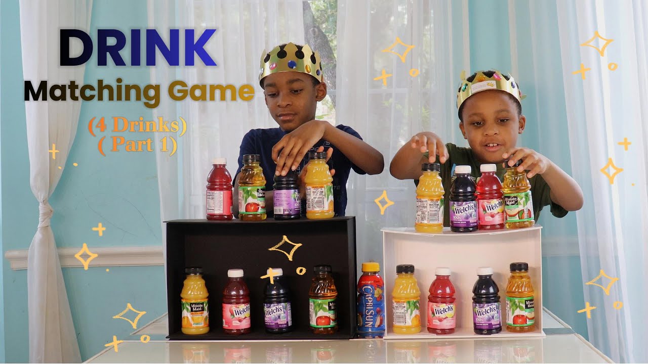 Drink Matching Game #family #games #challenge - YouTube