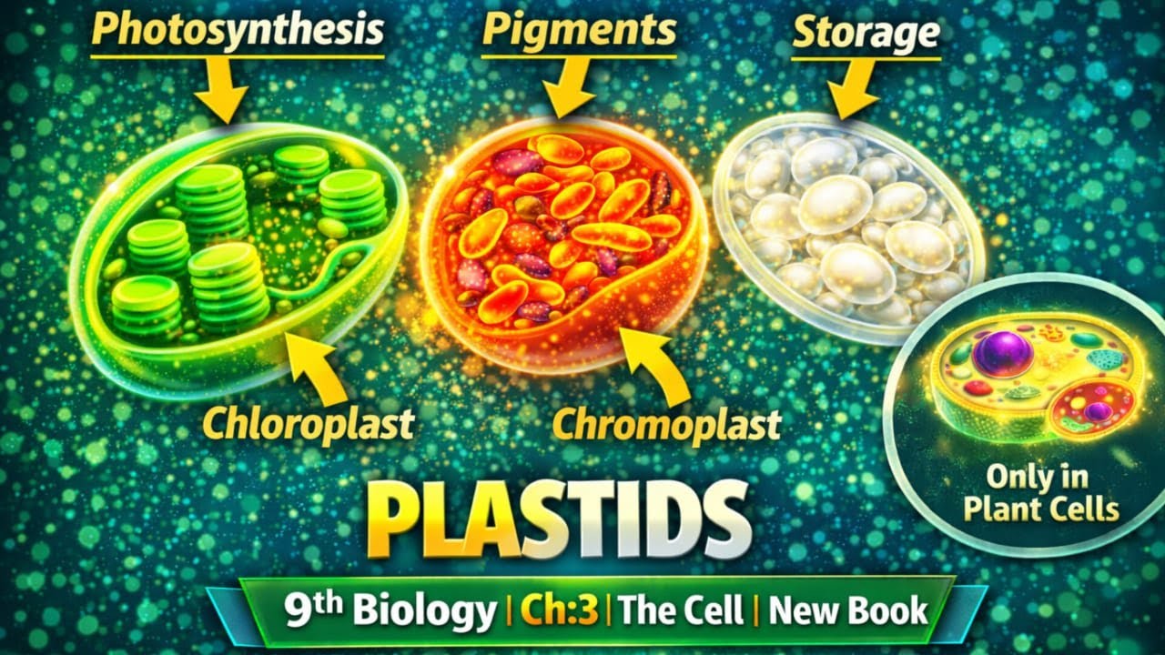 Plastids | Chloroplast, Chromoplast, Leucoplast | 9th Biology Ch:3 ...