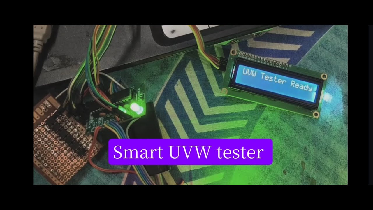 uvw tester with 16x2 display testing video #diy #electronics - YouTube