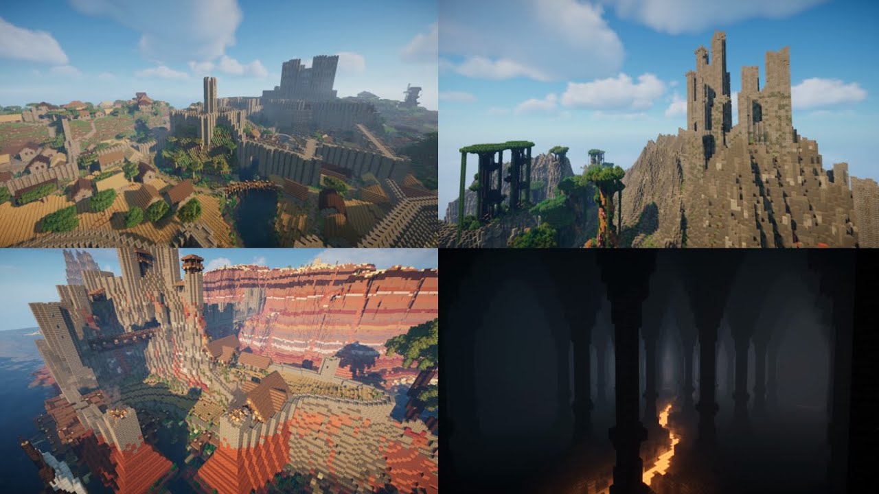 Minecraft Medieval Fantasy Map - YouTube