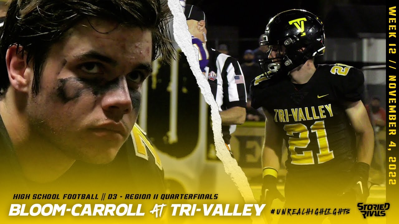 Tri-Valley Battles Bloom-Carroll in Regional Quarterfinal 🏈 - YouTube