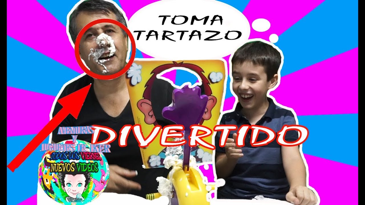 Jugando a Cara Splash Pie Face Challenge ¡DIVERTIDISIMO! - YouTube