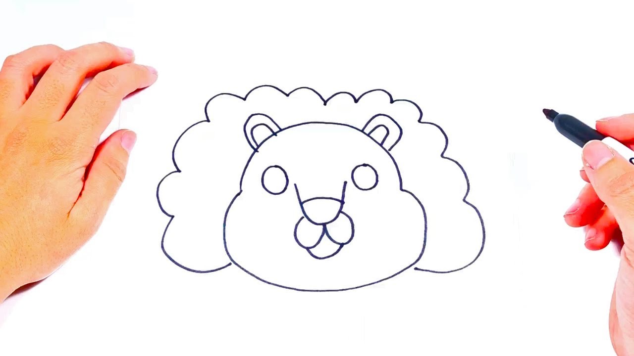 How to draw a Lion | Drawings for Toddlers To Colour - YouTube