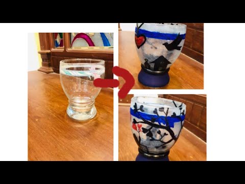 Broken glass craft ideas | easy craft | Faiha firoz - YouTube