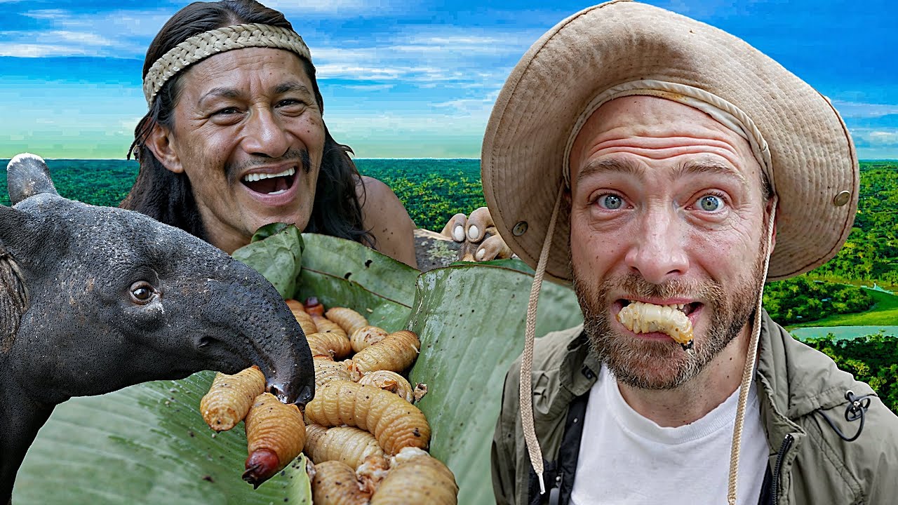 Rare Tribal Food With Lost Tribe In The Amazon Jungle!! - YouTube