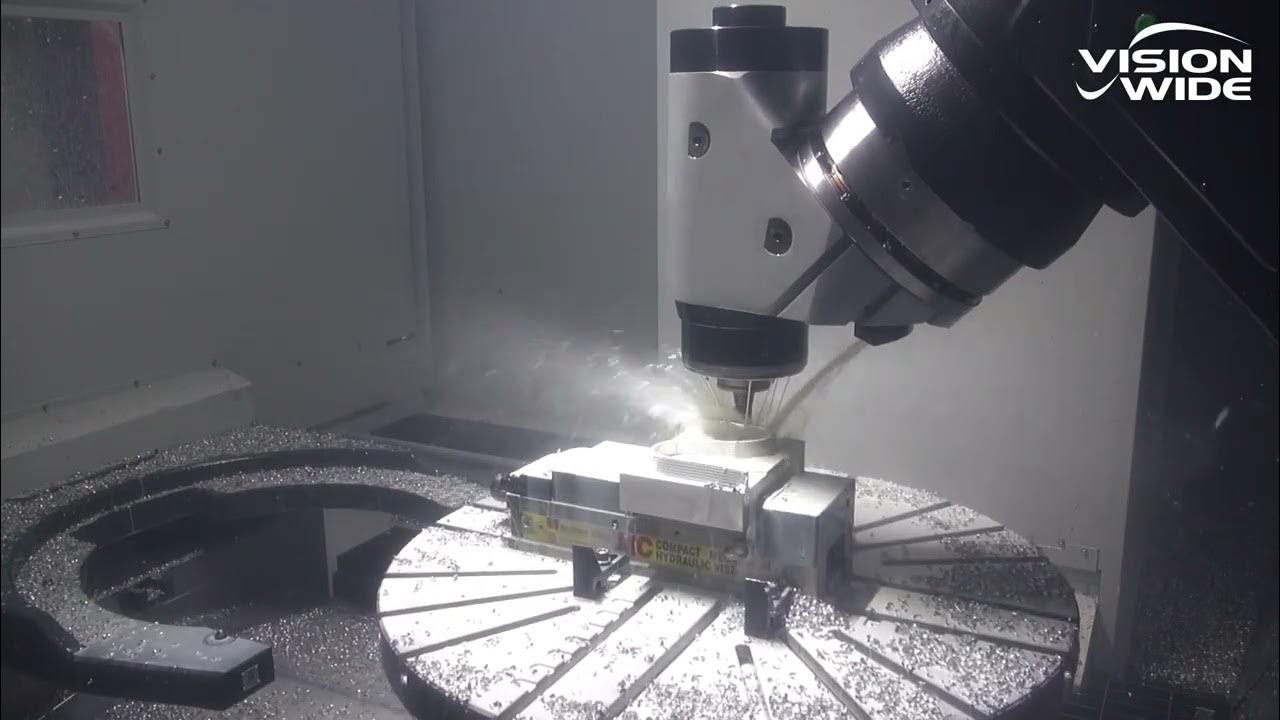 ASM Series 5 axis S cut verification workpiece - Vision Wide CNC milling machine center - YouTube