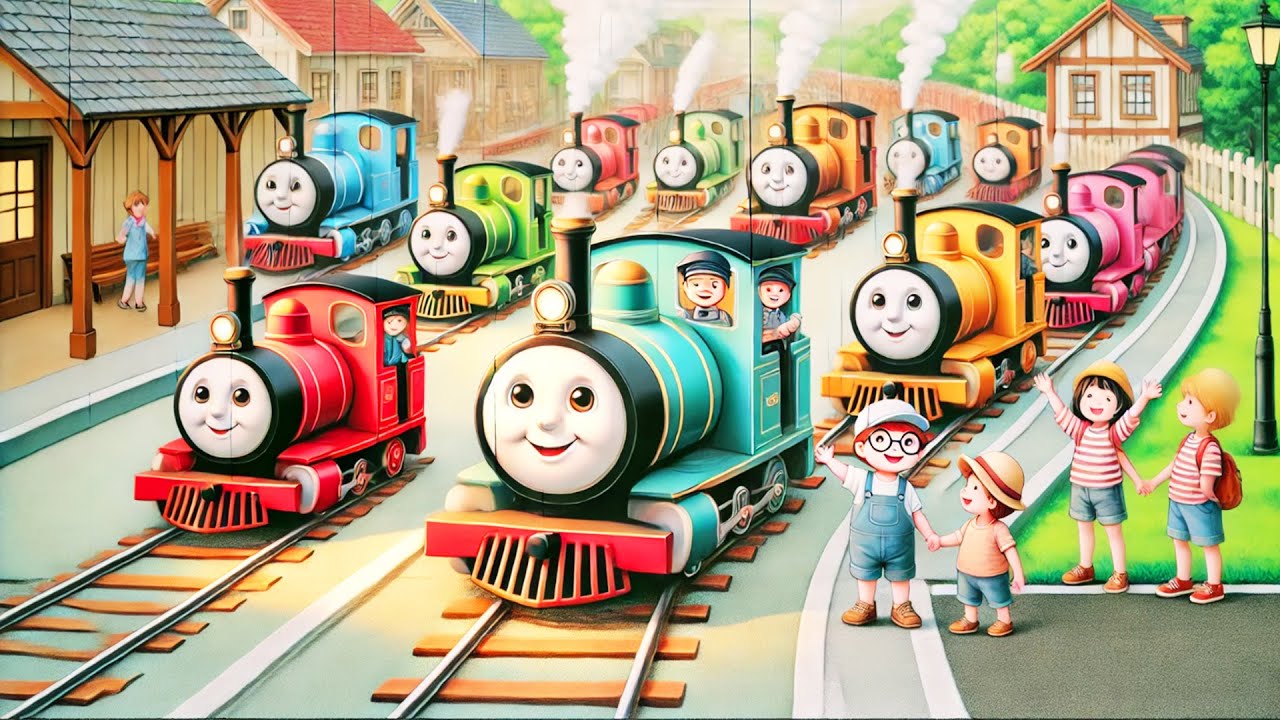 "🚂 Down at the Station | Fun & Catchy Nursery Rhyme for Kids | Sing ...
