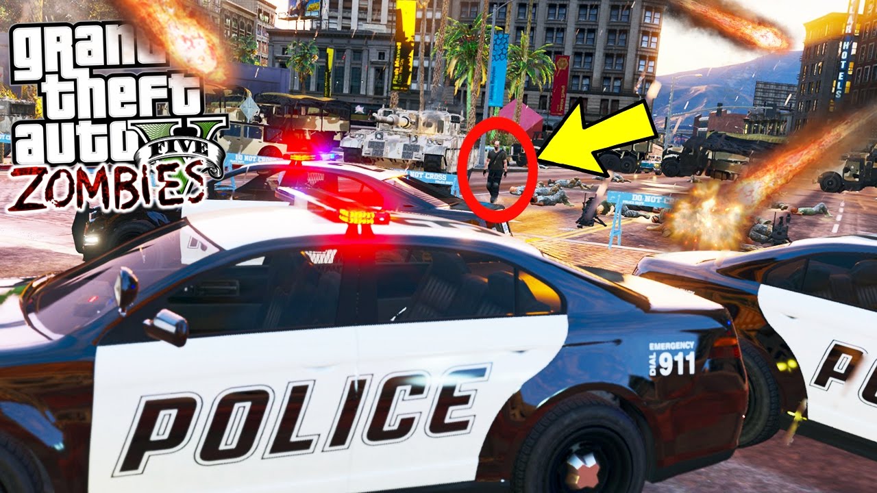 GTA 5 ZOMBIE APOCALYPSE MOD!! LAST MAN STANDING! GTA V METEOR SHOWER ...
