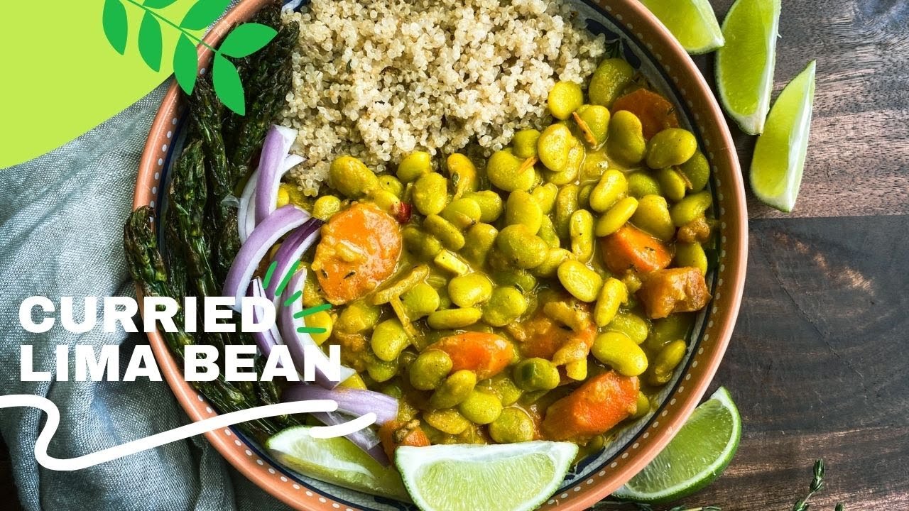 Curried Lima Bean Recipe // Green Butter Bean - YouTube