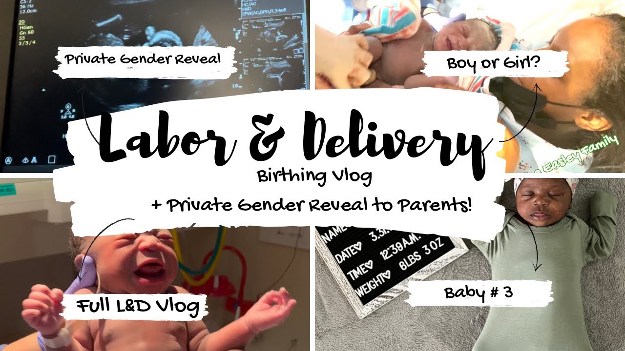 BIRTH VLOG | RAW & REAL LABOR AND DELIVERY | SURPRISE GENDER REVEAL AT ...