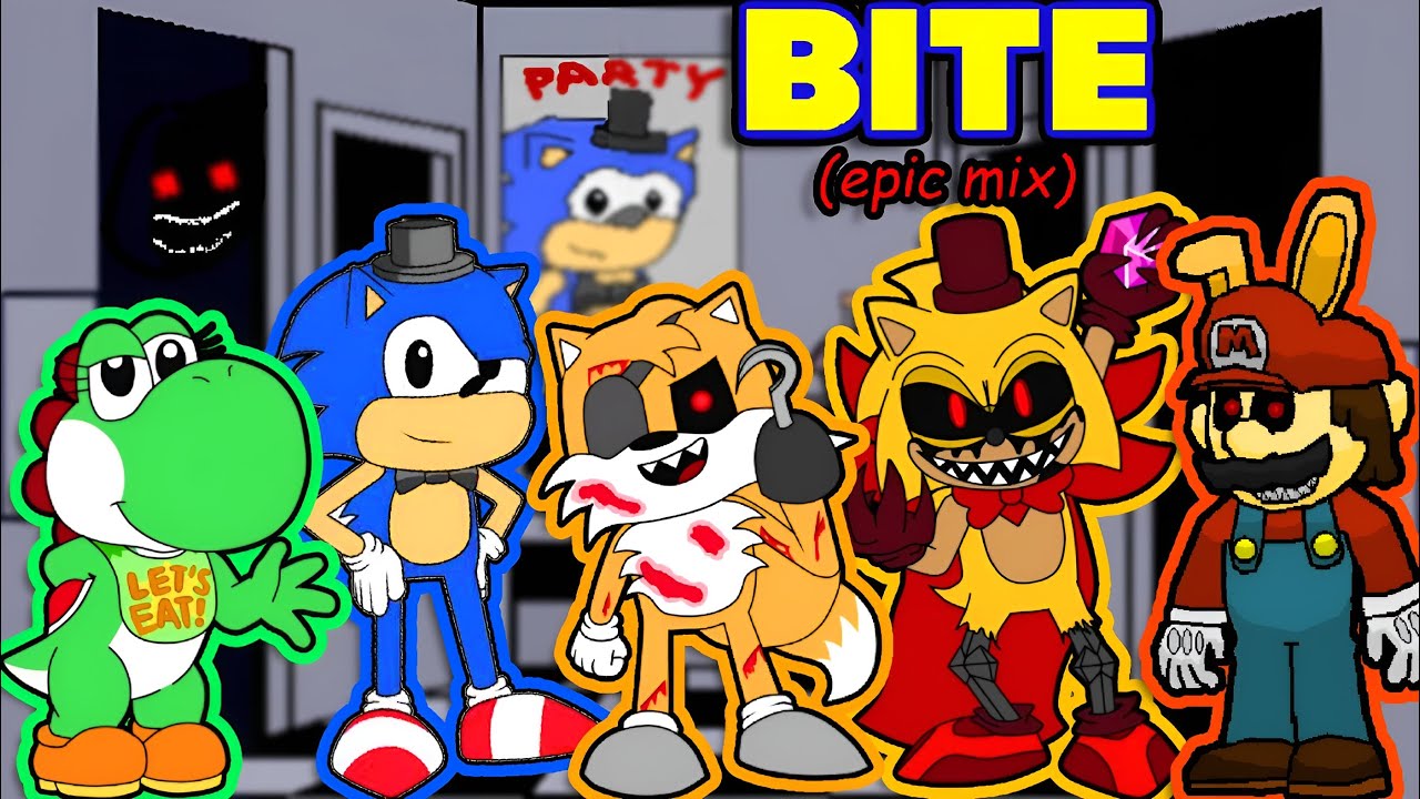 FNF BITE EPIC MIX #sonic #fivenightsatfreddys - YouTube